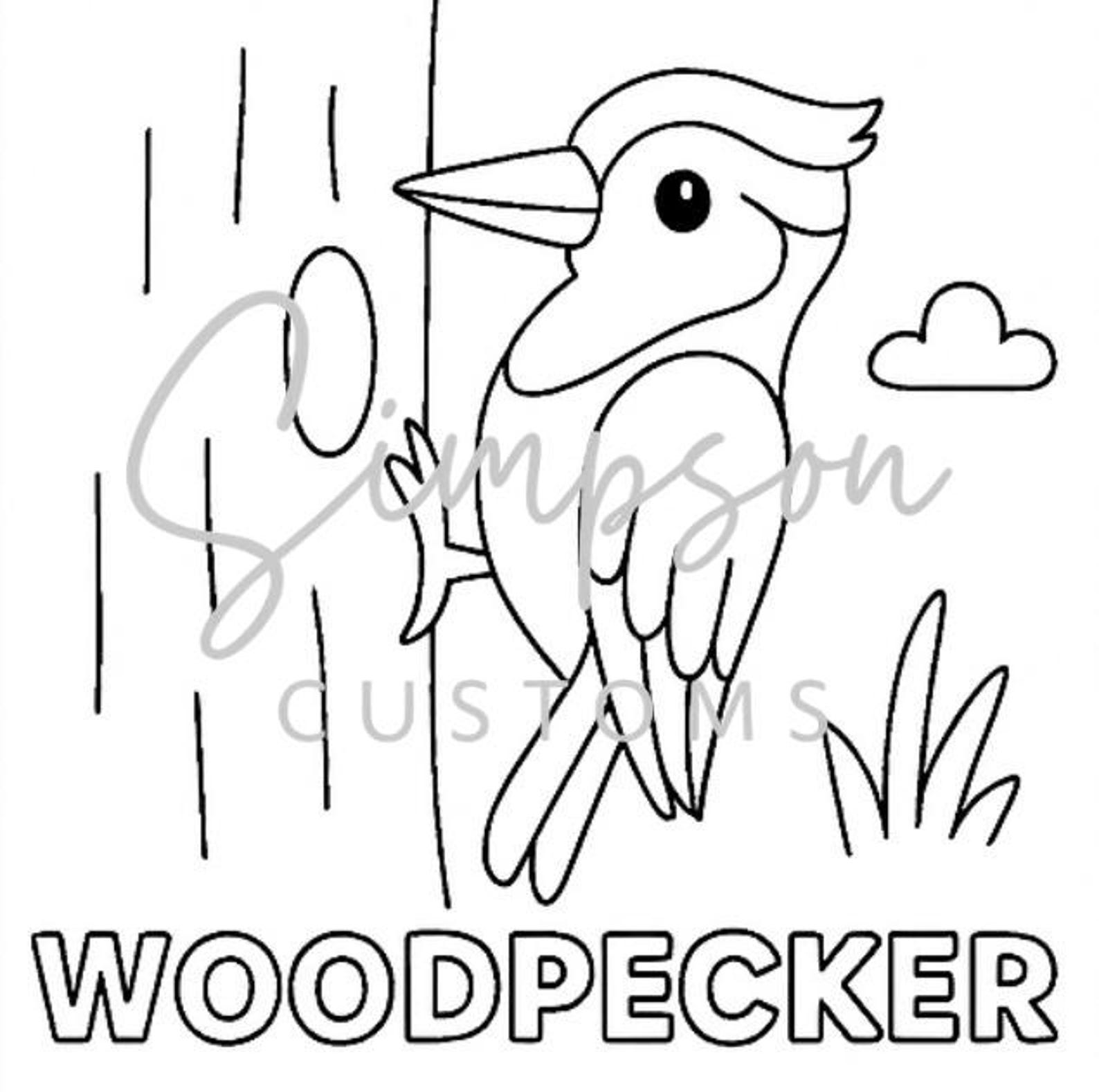 Forest Animal Coloring Pages – Kids' Woodland Activity (instant ...