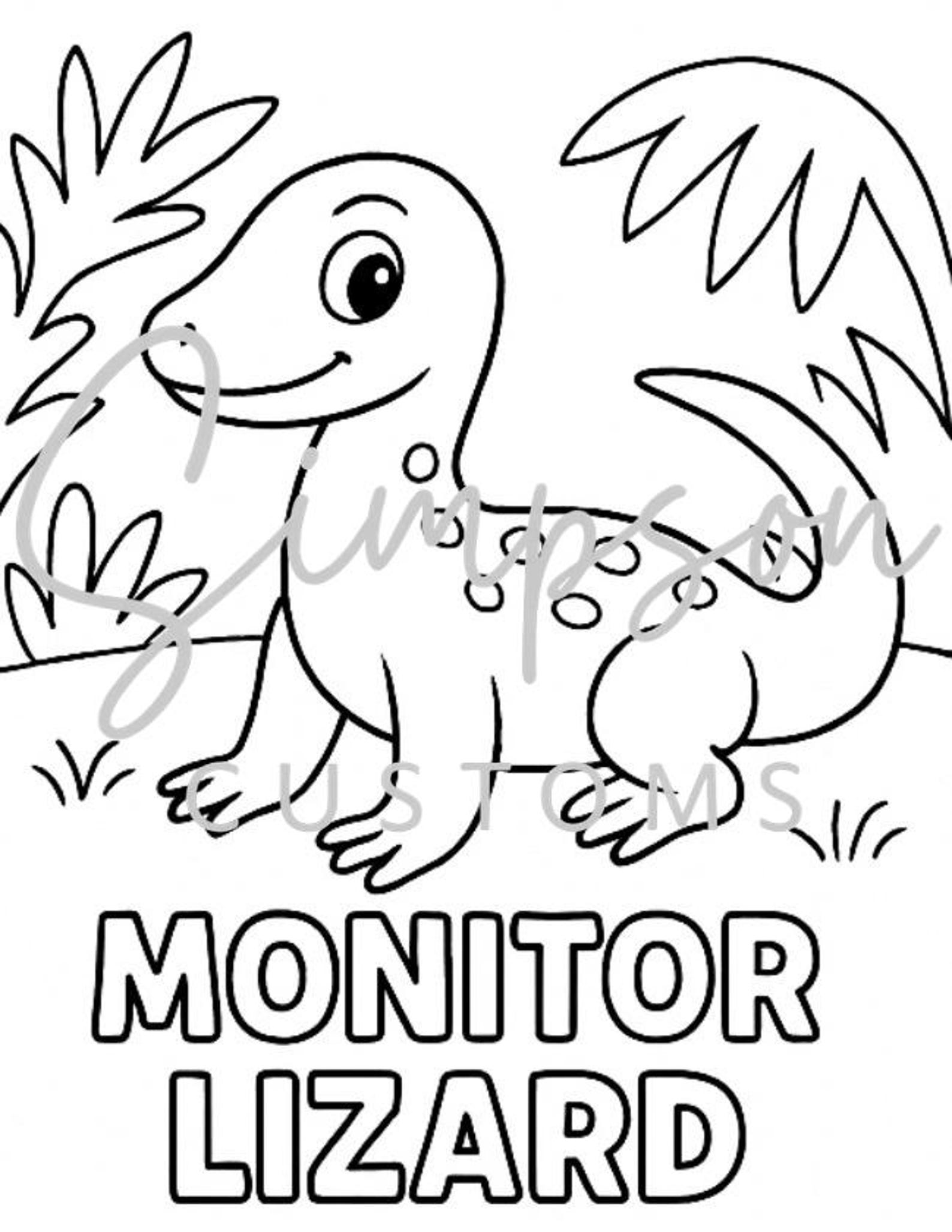 Jungle Animal Coloring Pages for Toddlers | Printable Activity (instant ...