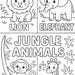 Jungle Animal Coloring Pages for Toddlers | Printable Activity (instant ...