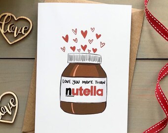 Happy Anniversary Card Happy Birthday Card Nutella Happy - Etsy UK