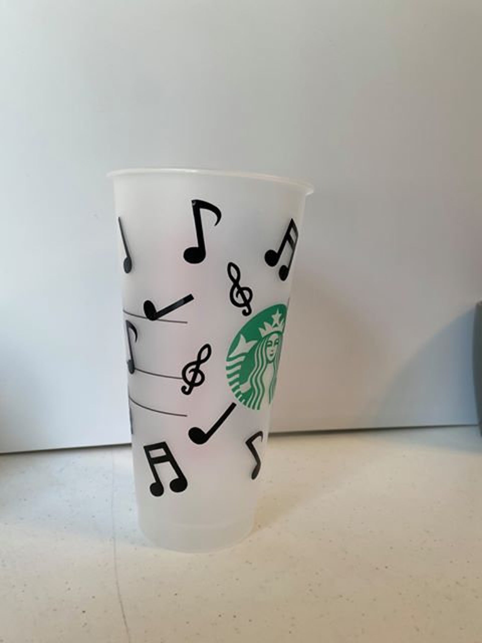 Music Note Cup Starbucks Reusable Cold Cup Personalizable - Etsy