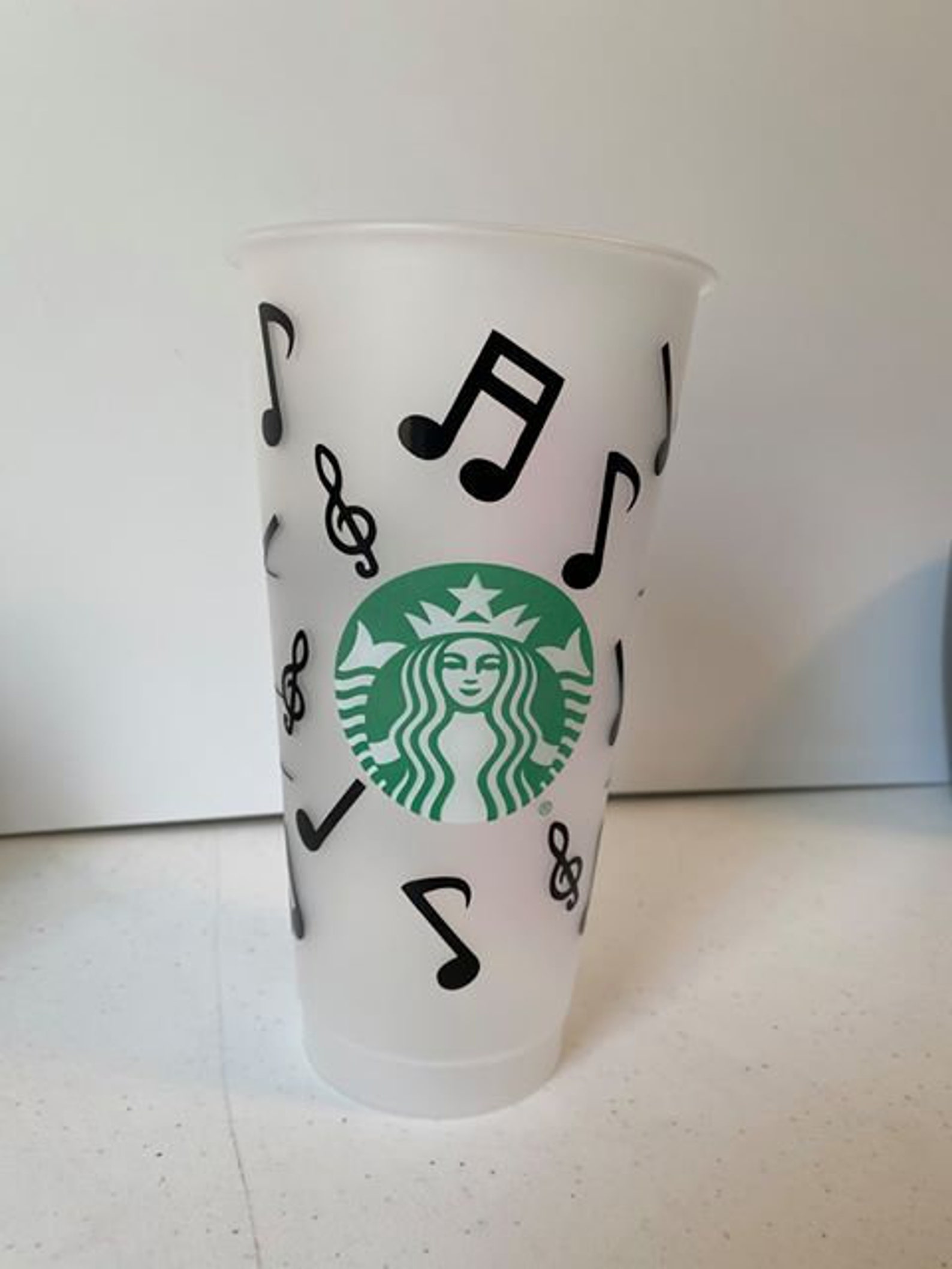 Music Note Cup Starbucks Reusable Cold Cup Personalizable - Etsy