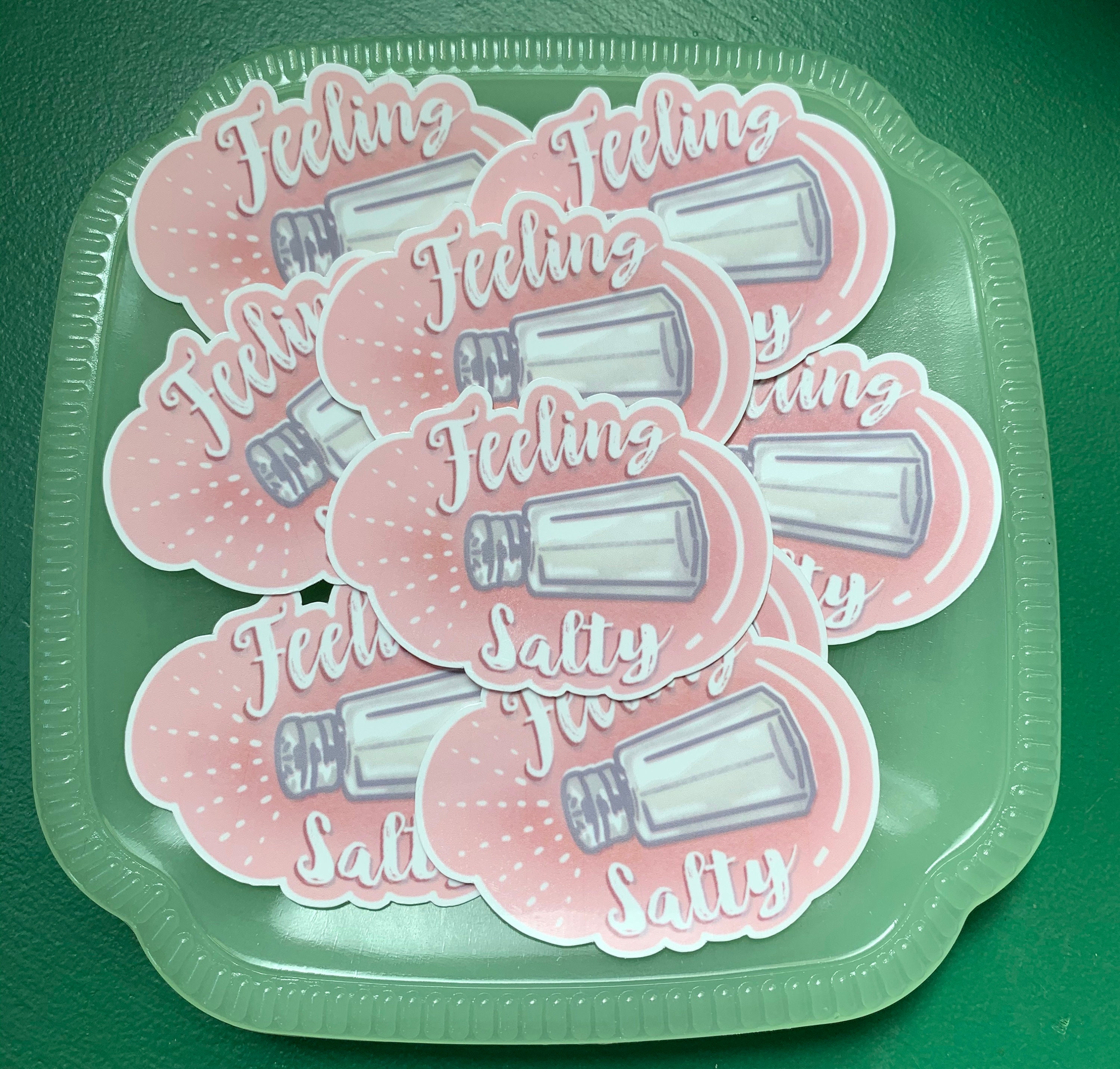 Feeling Salty Feeling Salty Sticker Vinyl Sticker Cute - Etsy