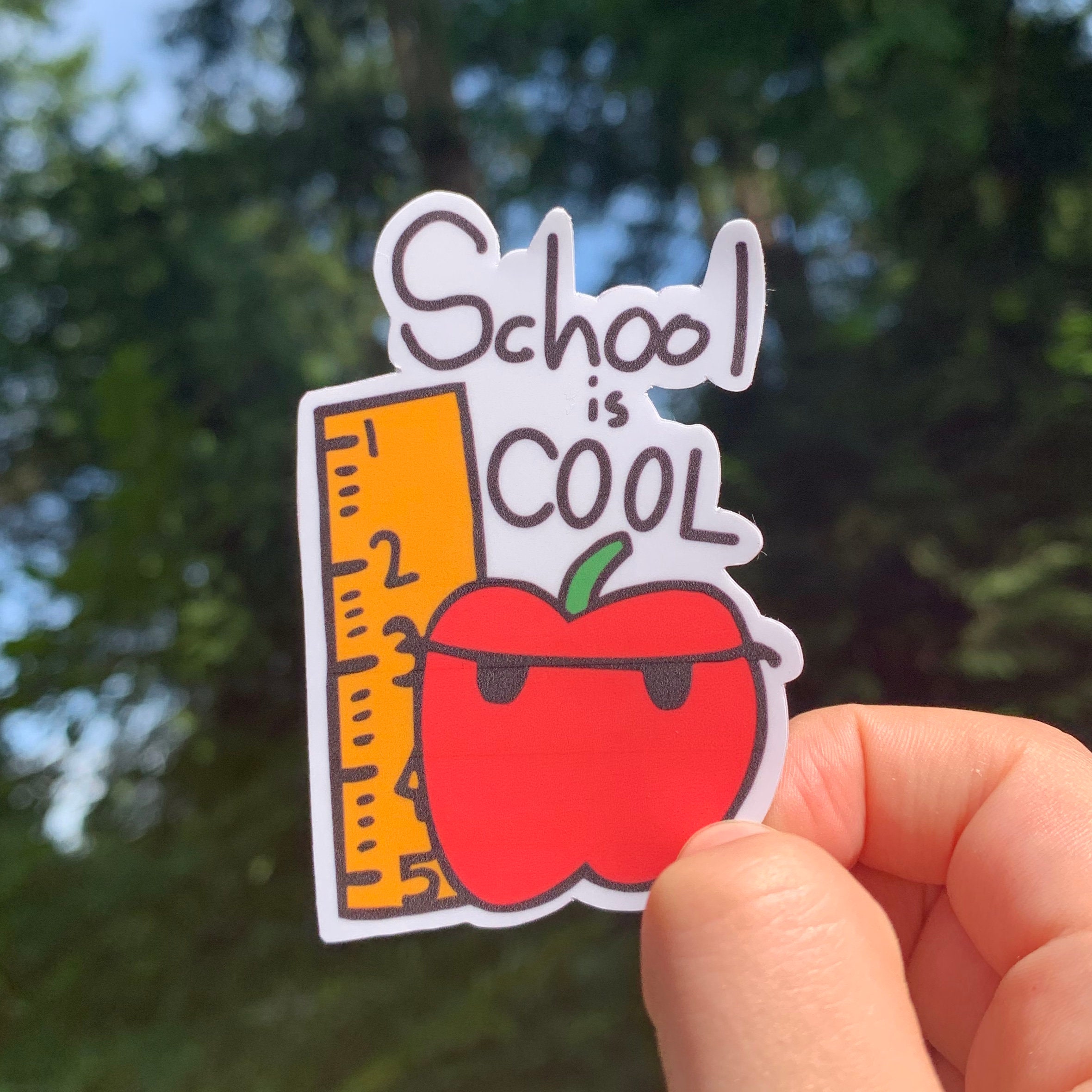 School is Cool | School Sticker | Vinyl Sticker | Cute Stickers | Water ...