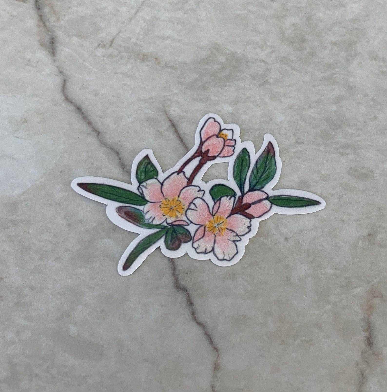 Cherry Blossom Cheer | Cherry Blossom Sticker | Vinyl Sticker | Cute ...