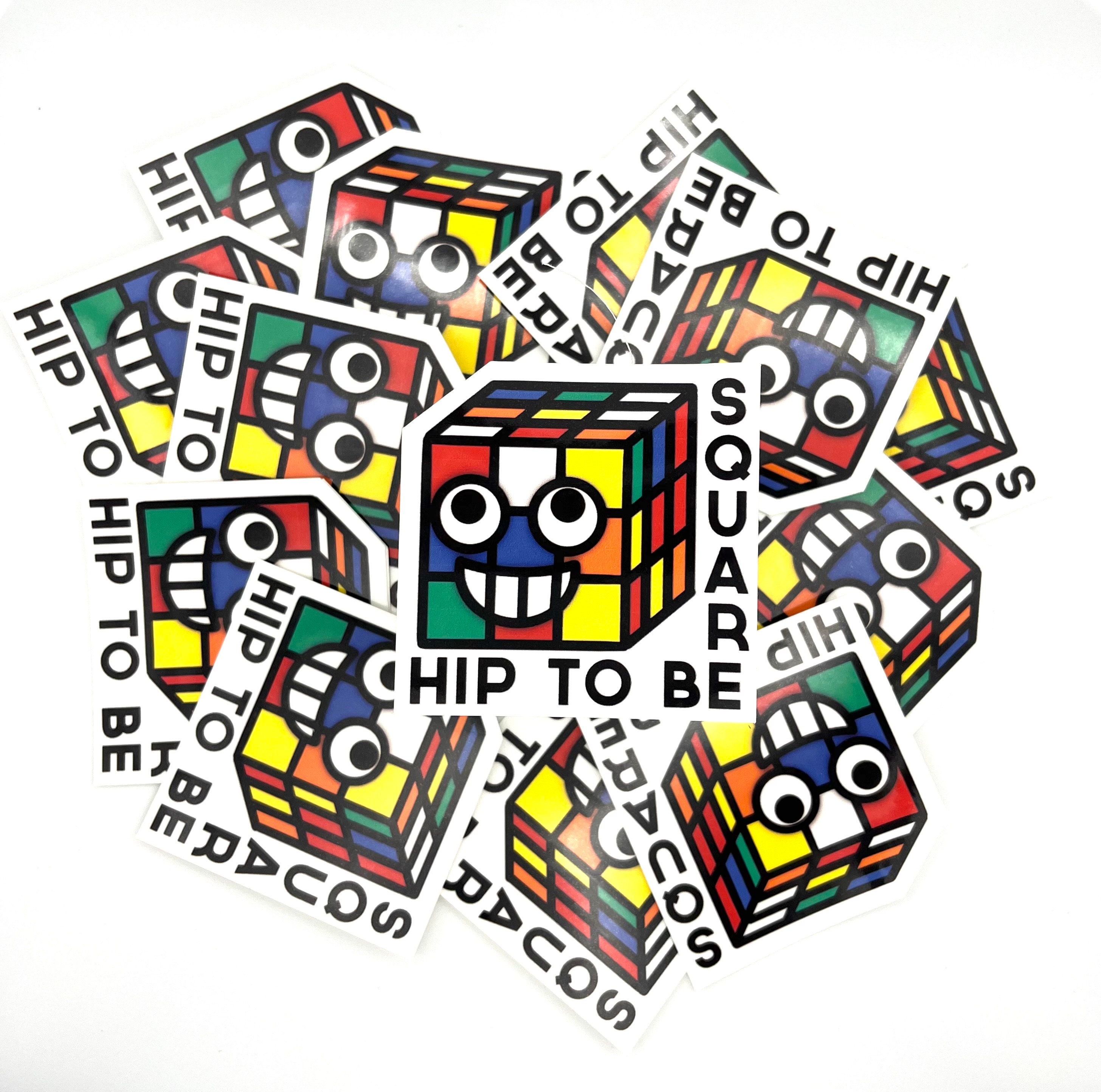 Hip to Be Square | Rubik's Cube Sticker | Vinyl Sticker | Bottle ...