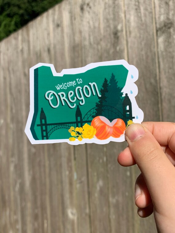 Welcome to Oregon Oregon State Sticker Vinyl Sticker | Etsy