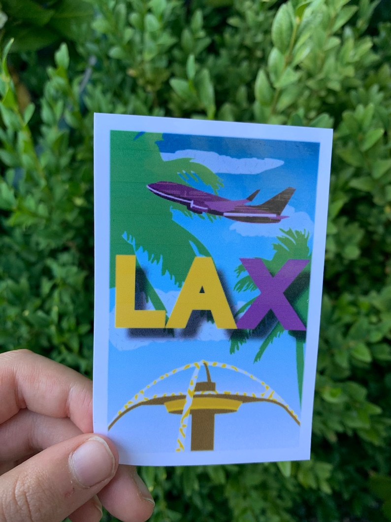 LAX Airport Sticker Vinyl Sticker Cute Stickers Water | Etsy