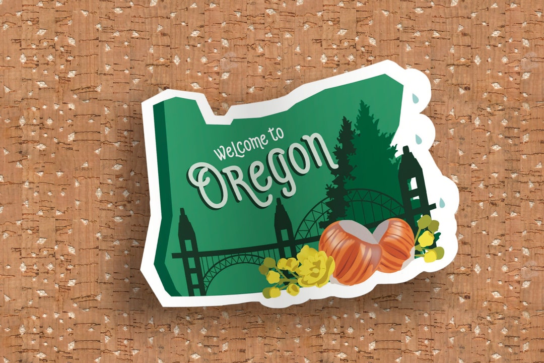 Welcome to Oregon | Oregon State Sticker | Vinyl Sticker | Cute ...