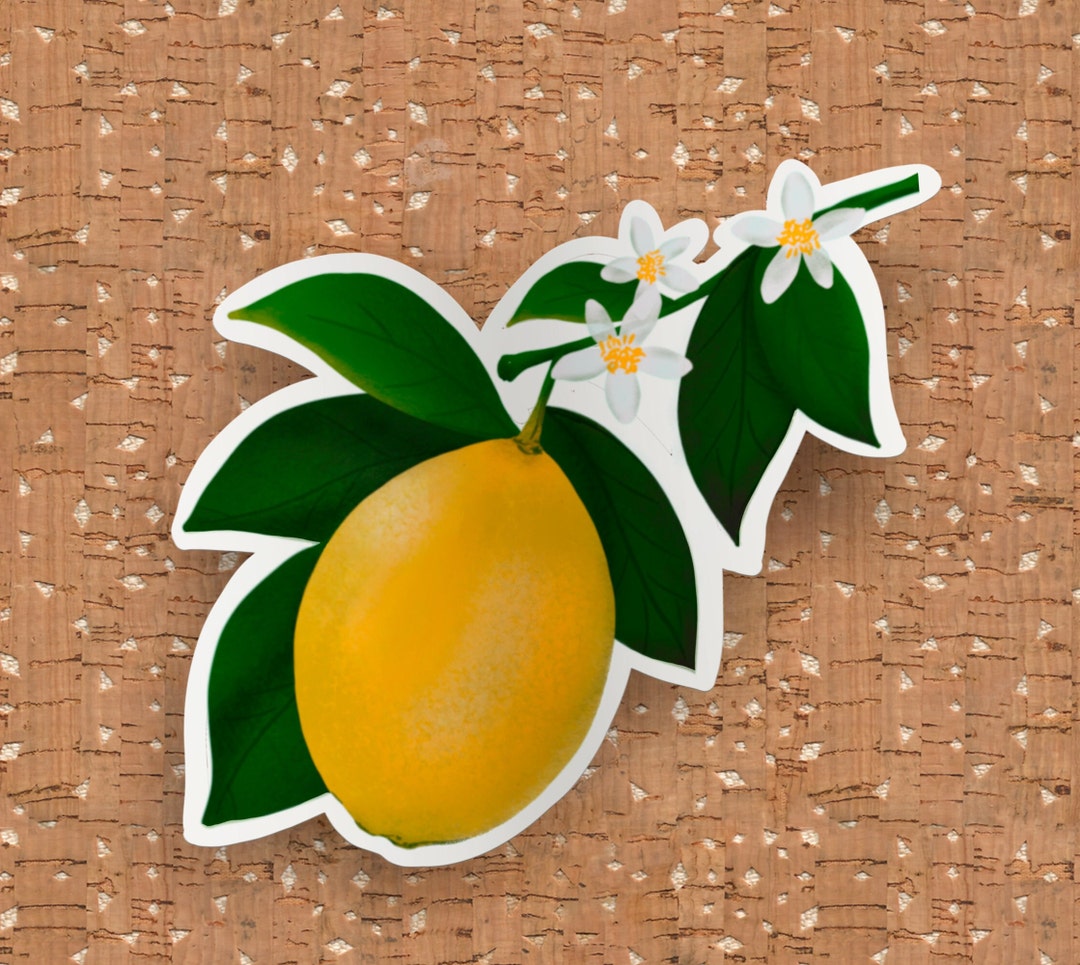 Lemon Joy | Lemon Sticker | Vinyl Sticker | Cute Stickers | Water ...