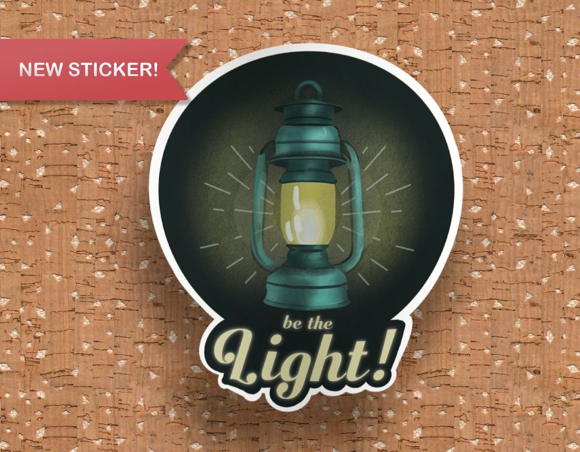 Be the Light Sticker | Lantern Sticker | Positive Sticker | Vinyl ...