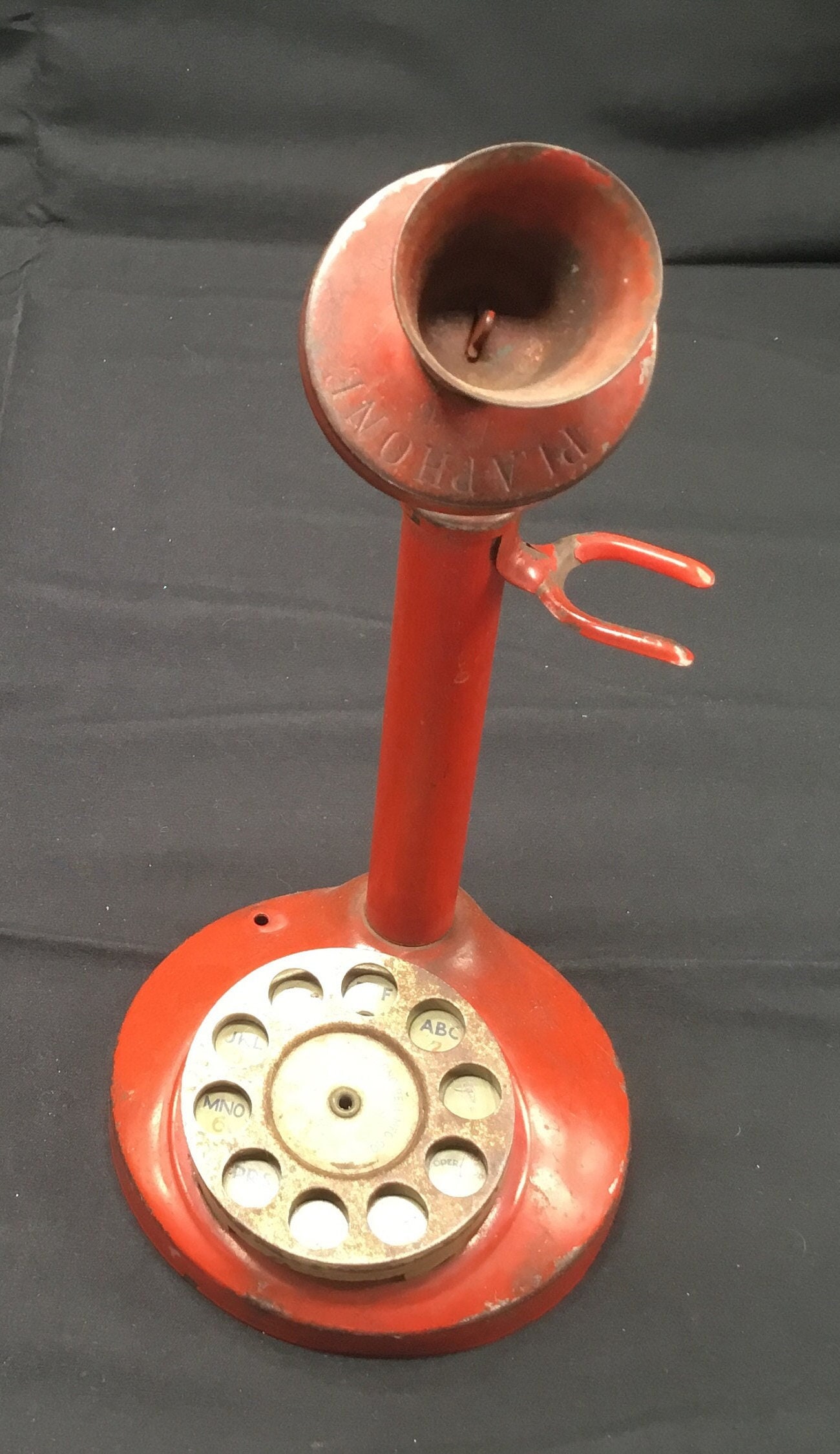 Toy Phone Gong Bell Candlestick Red Telephone - Etsy