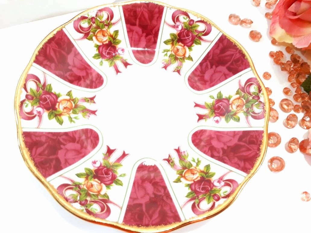 NIBRoyal Albert Old Country Roses Ruby Celebration Riby | Etsy