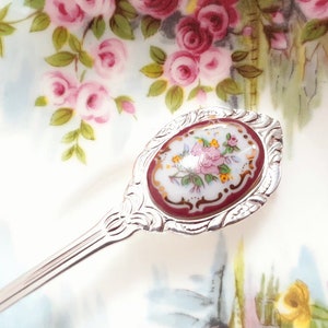 1pc Flatware Spoon Teaspoon Ceramic Porcelain Insert Roses - Etsy