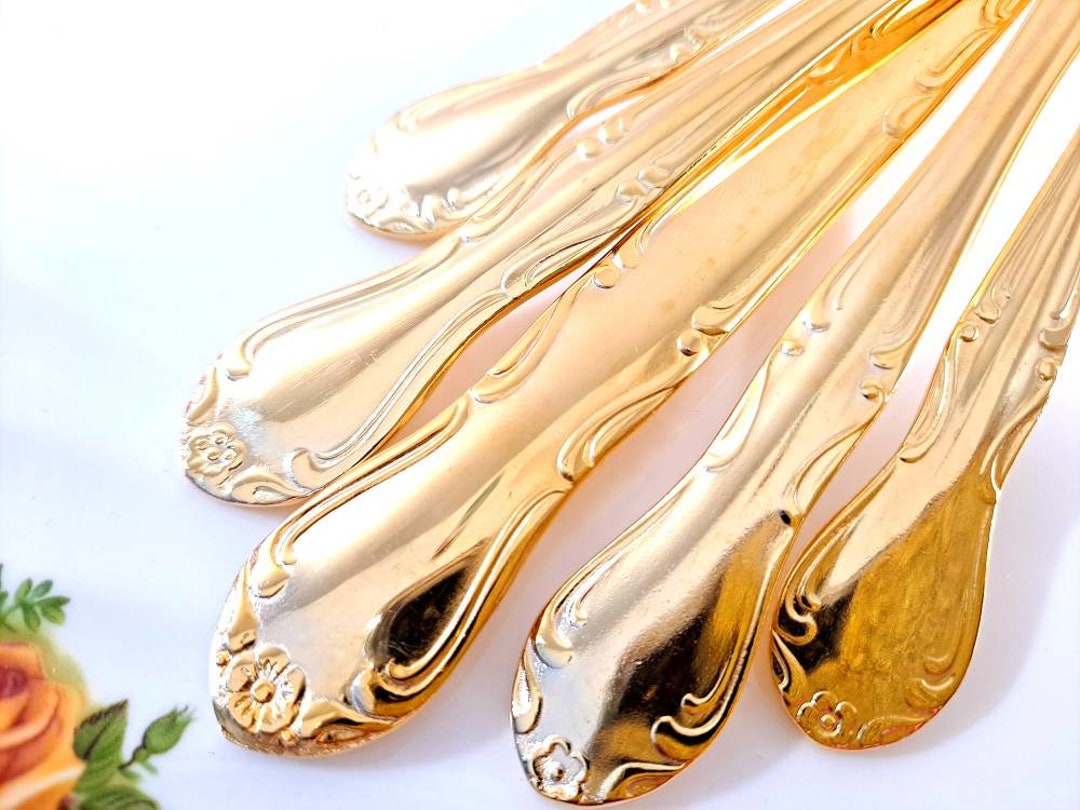 Service for 12 Gold Flatware Royal Household Classic Japan Fancy ...