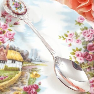 1pc Flatware Spoon Teaspoon Ceramic Porcelain Insert Roses - Etsy
