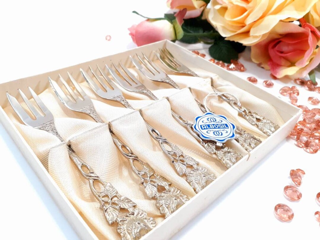 6pc German Flatware Fork Demitasse Fork Set Flatware Dessert Fork ...