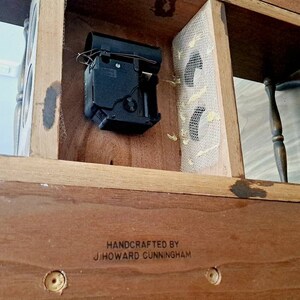 Vintage Wall Shelf With Clock Handcrafted J Howard Cunningham Clock ...