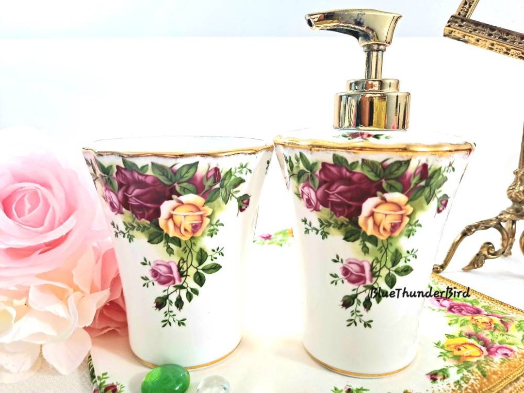 Royal Albert Old Country Roses Vanity Soap Lotion Dispenser Bottle ...