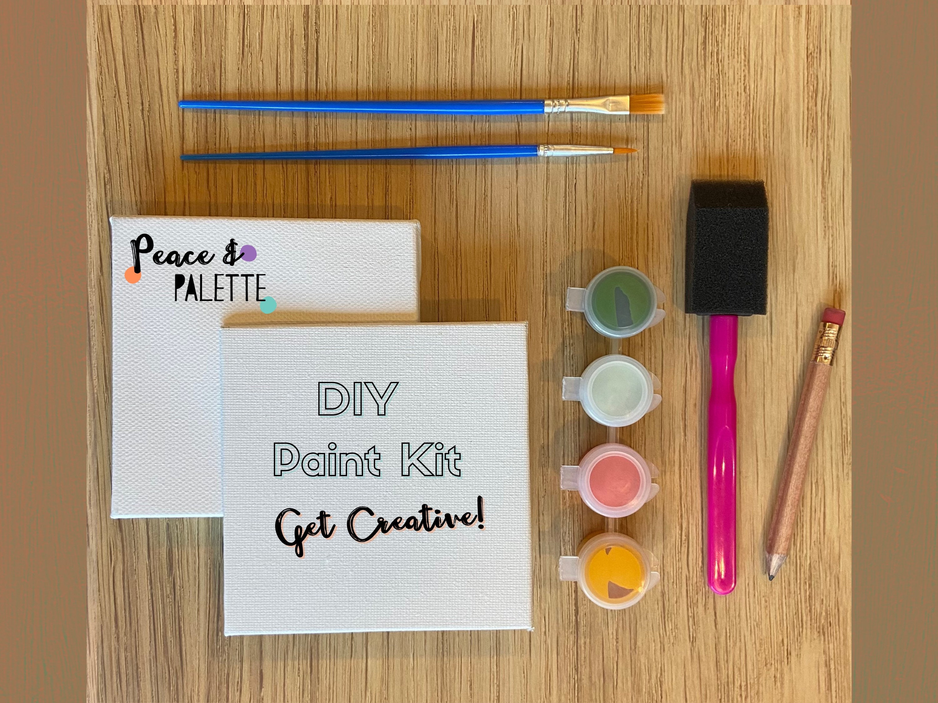 DIY Paint Kit Citrus/flower Palette, Acrylic Paint Set, Paint Your Own ...