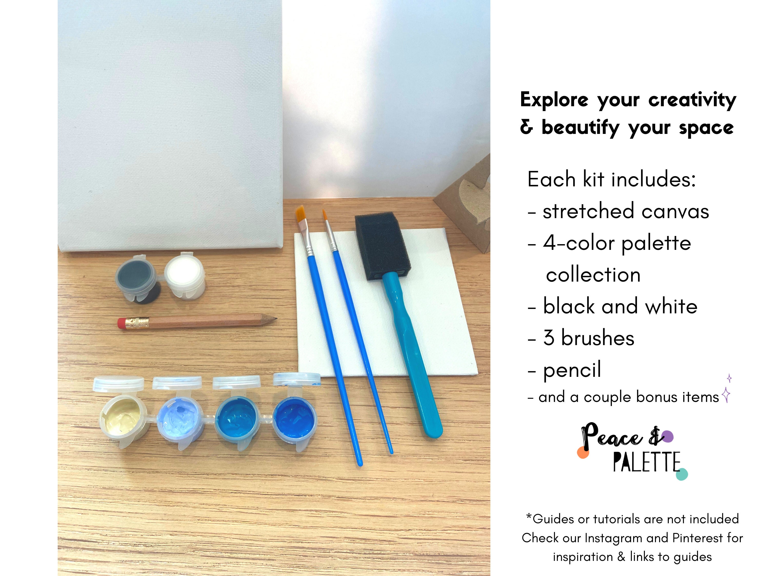 DIY Paint Kit - Ocean/beach/lake Colors, Acrylic Paint Set, Paint Party ...