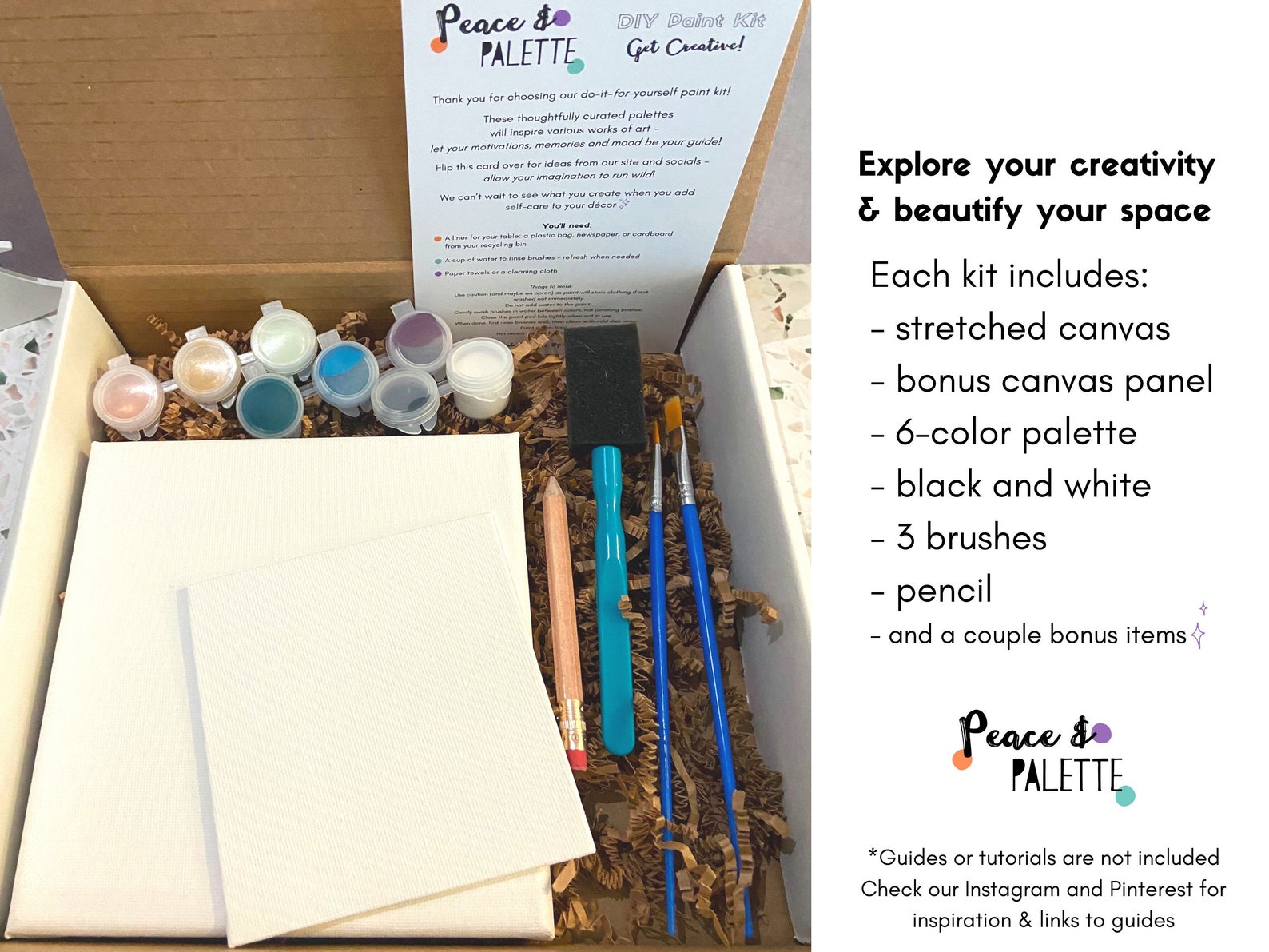 DIY Paint Kit, Paint Your Own Canvas | Acrylic Paint Set, Paint Party ...