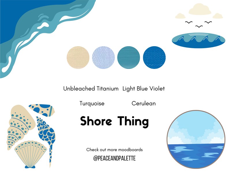 DIY Paint Kit - Ocean/beach/lake Colors, Acrylic Paint Set, Paint Party ...