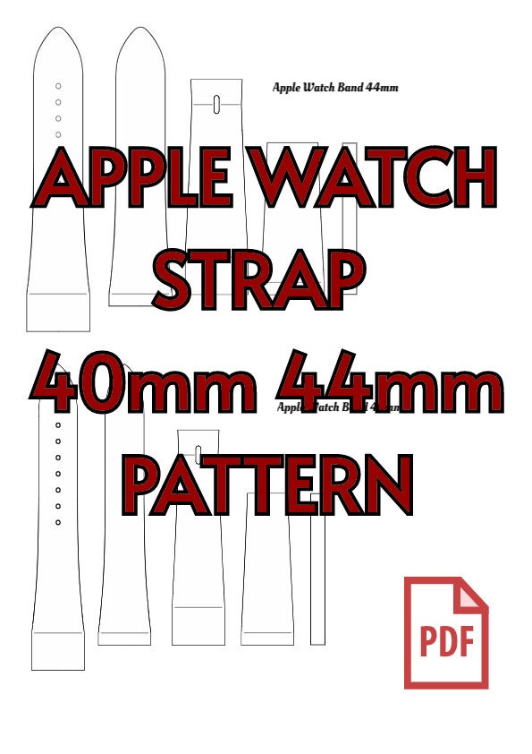 45, 44, 42, 41, 40, 38mm Apple Watch Strap Pattern, Leather Apple Watch ...