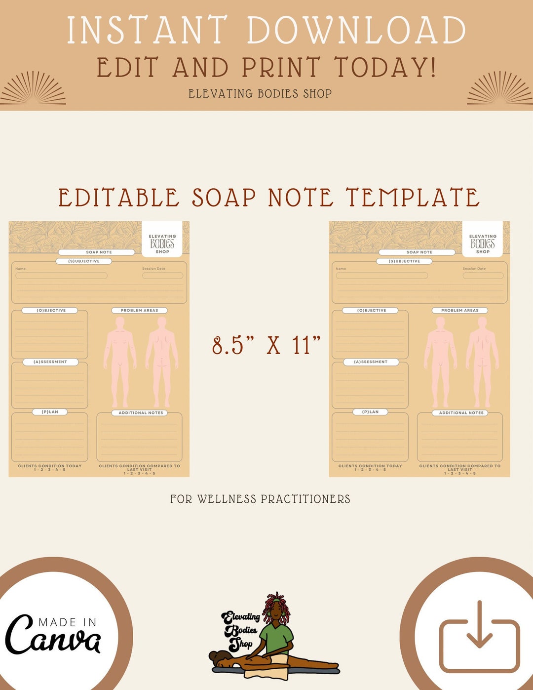 Modelo de Nota SOAP para Profissionais de Bem-Estar | Formulário de ...