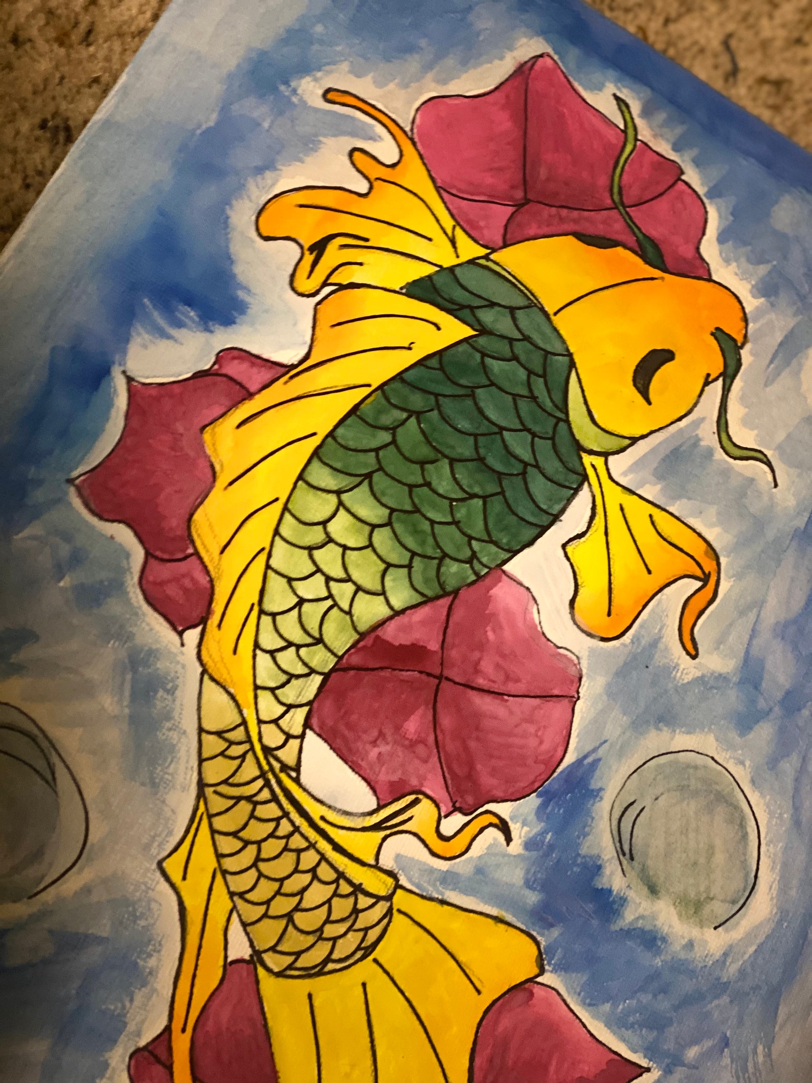 Koi Fish Design - Etsy