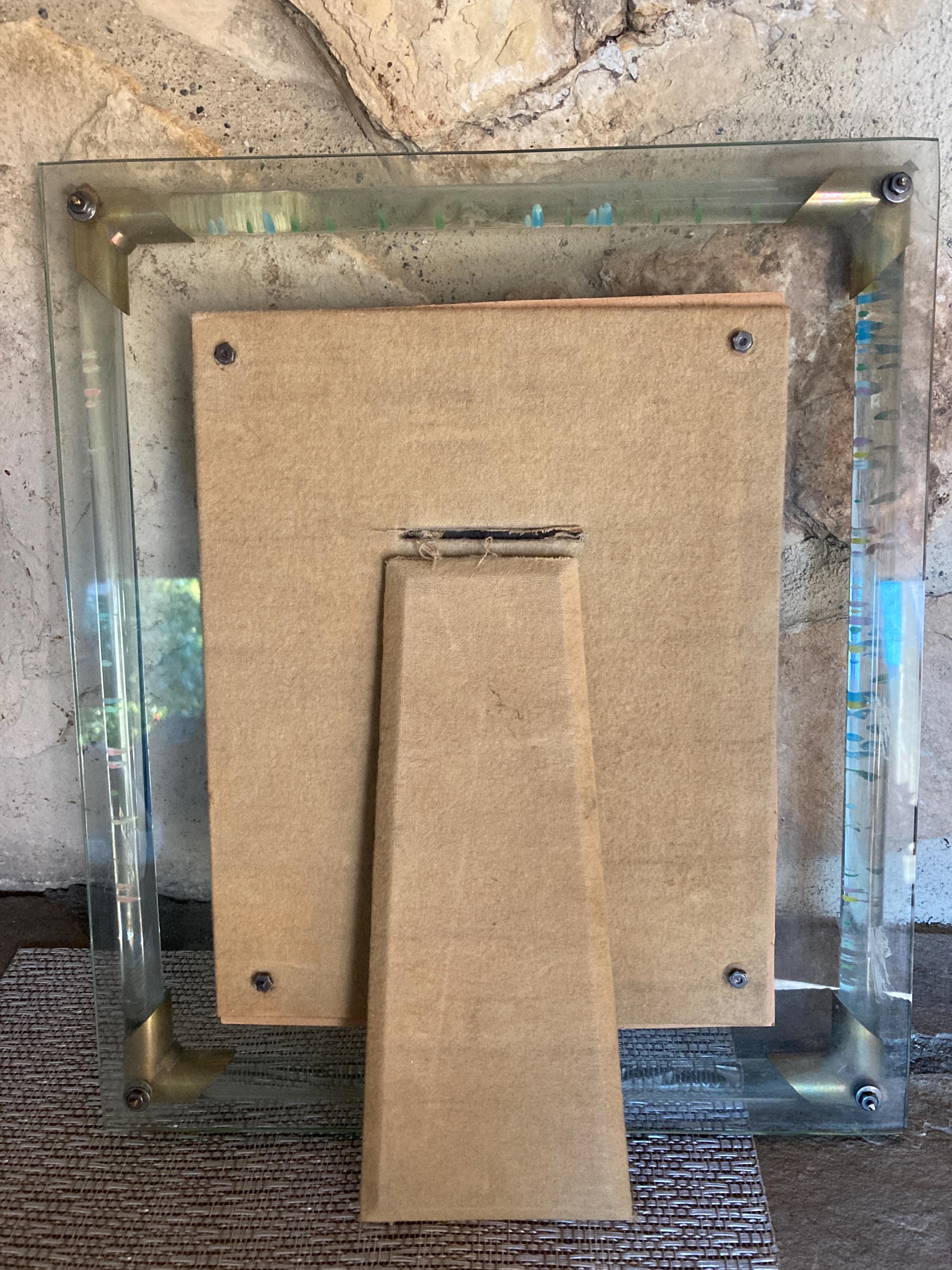 Antique Vintage Glass Frame W/ 4 Italian Glass Rods - Etsy