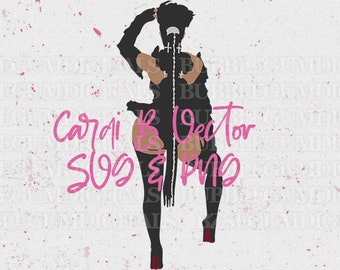 Cardi B Vector - Etsy