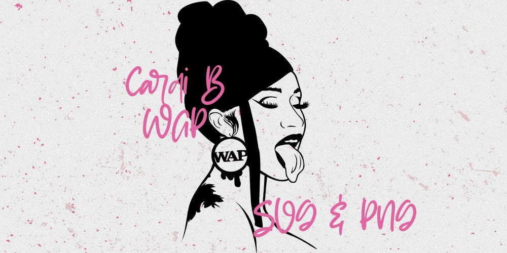 Cardi B WAP SVG & PNG - Etsy Israel