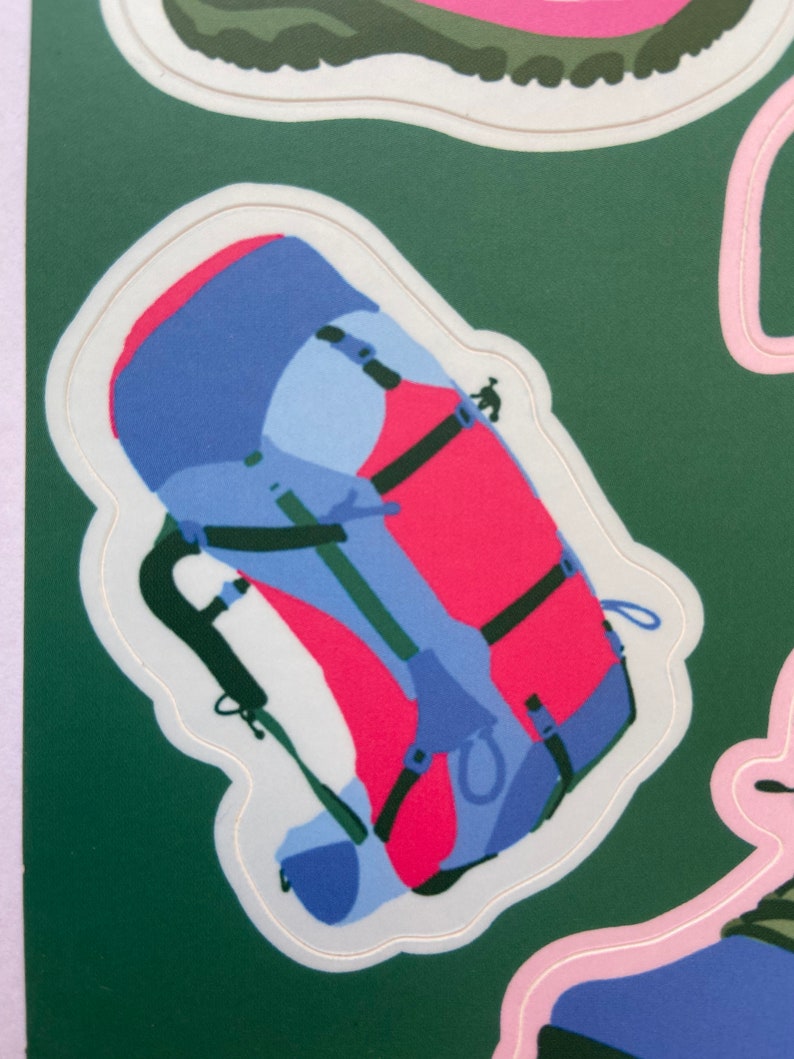 Take a Hike - Hiking Themed Sticker Sheet, Die Cut Stickers, Matte ...