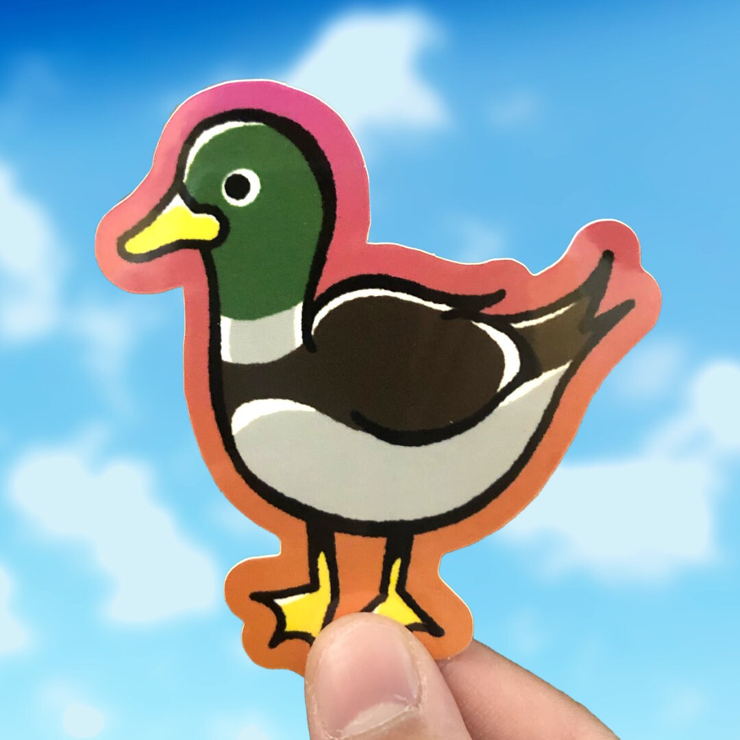 Lucky Duck Sticker, Vinyl Water Proof Sticker - Etsy