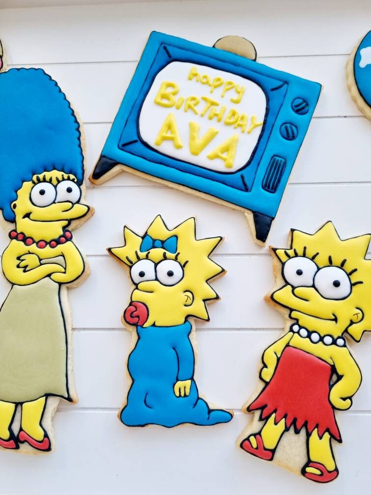 Simpsons Birthday Cookie Set - Etsy