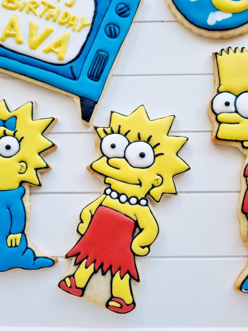 Simpsons Birthday Cookie Set - Etsy