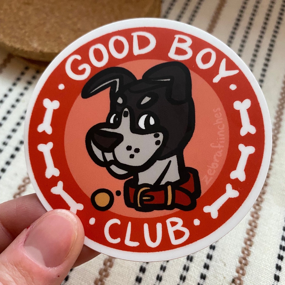 Good Boy Club Pup Vinyl Sticker - Etsy