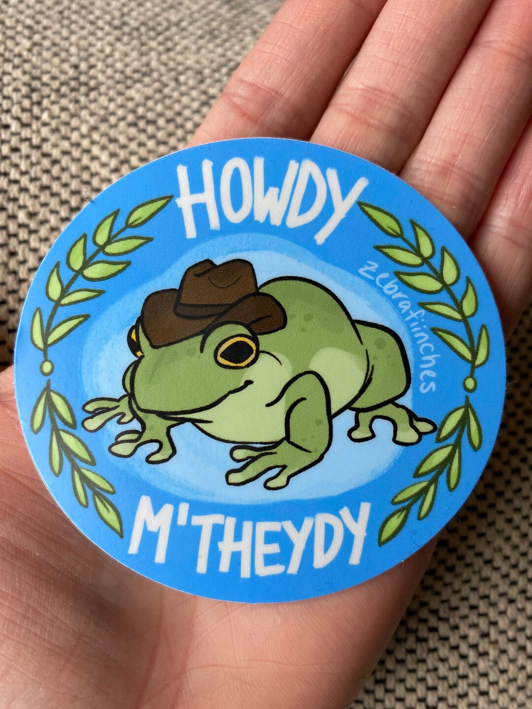 Howdy Mtheydy Cowboy Frog Vinyl Sticker - Etsy Canada