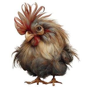 Fluffy Rooster PNG Download - Etsy