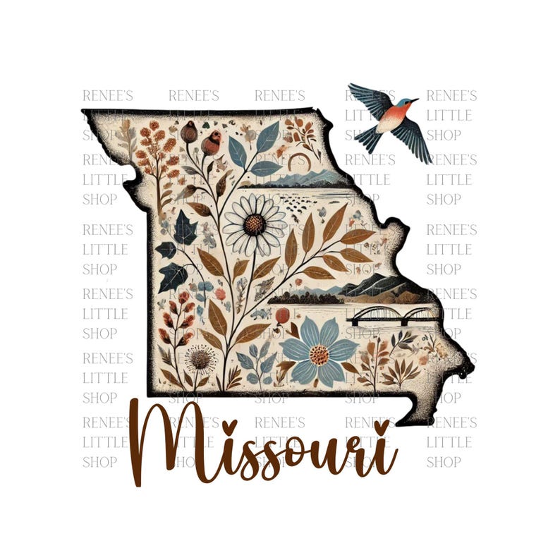 Missouri State Floral PNG Clip Art – Digital Download - Etsy
