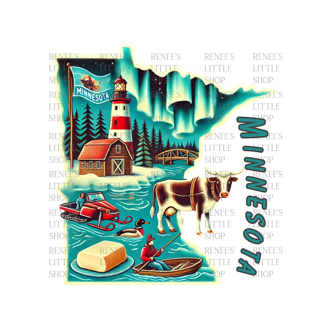 Minnesota Landmarks Clip Art, Sublimation PNG (digital Download) - Etsy