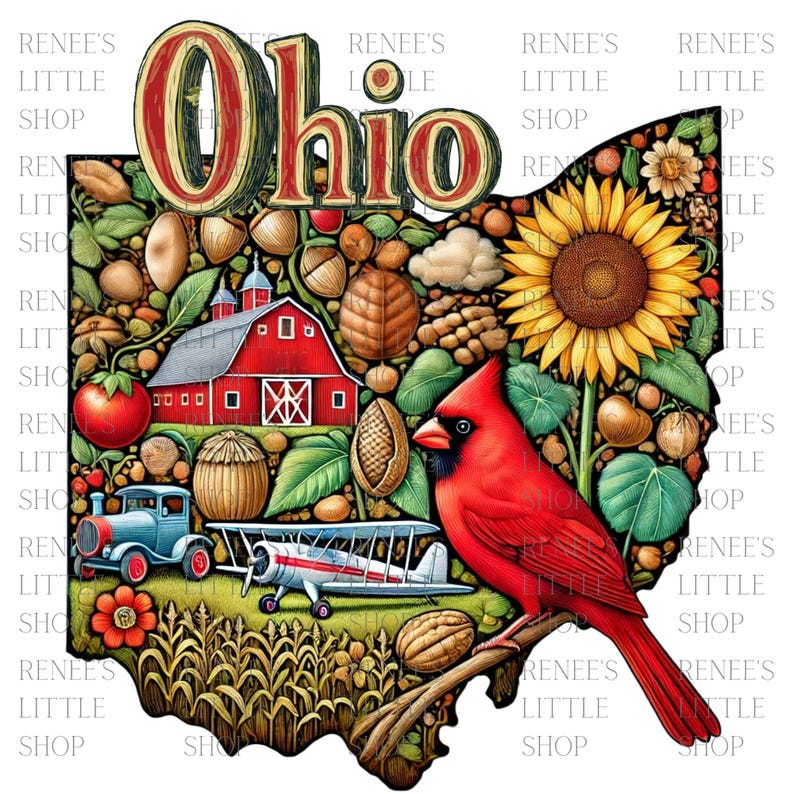 Ohio State Clip Art: Themed PNG Set (digital Download) - Etsy