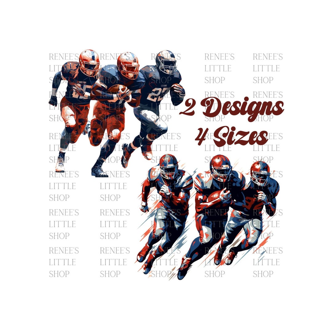 Football Players Clip Art Set – American Theme PNG (digital Download ...