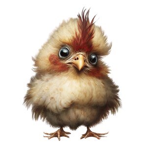 Fluffy Rooster PNG Download - Etsy