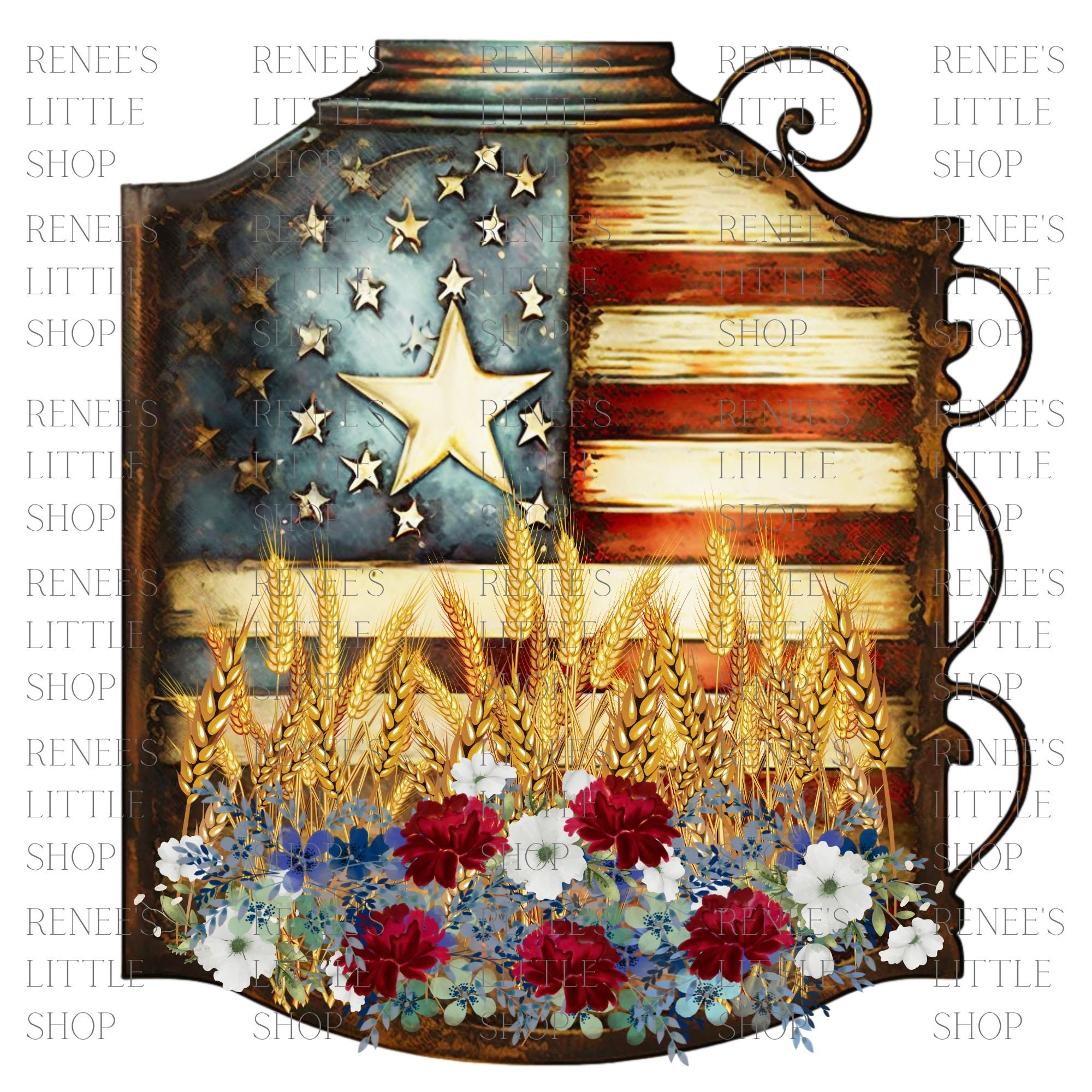 American Flag Design PNG Download - Etsy