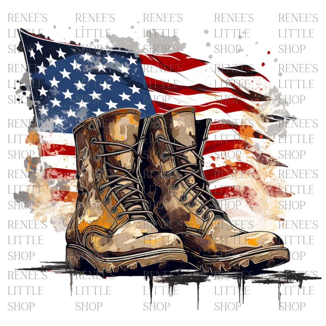 American Flag & Military Boots Clip Art – PNG Digital Download - Etsy