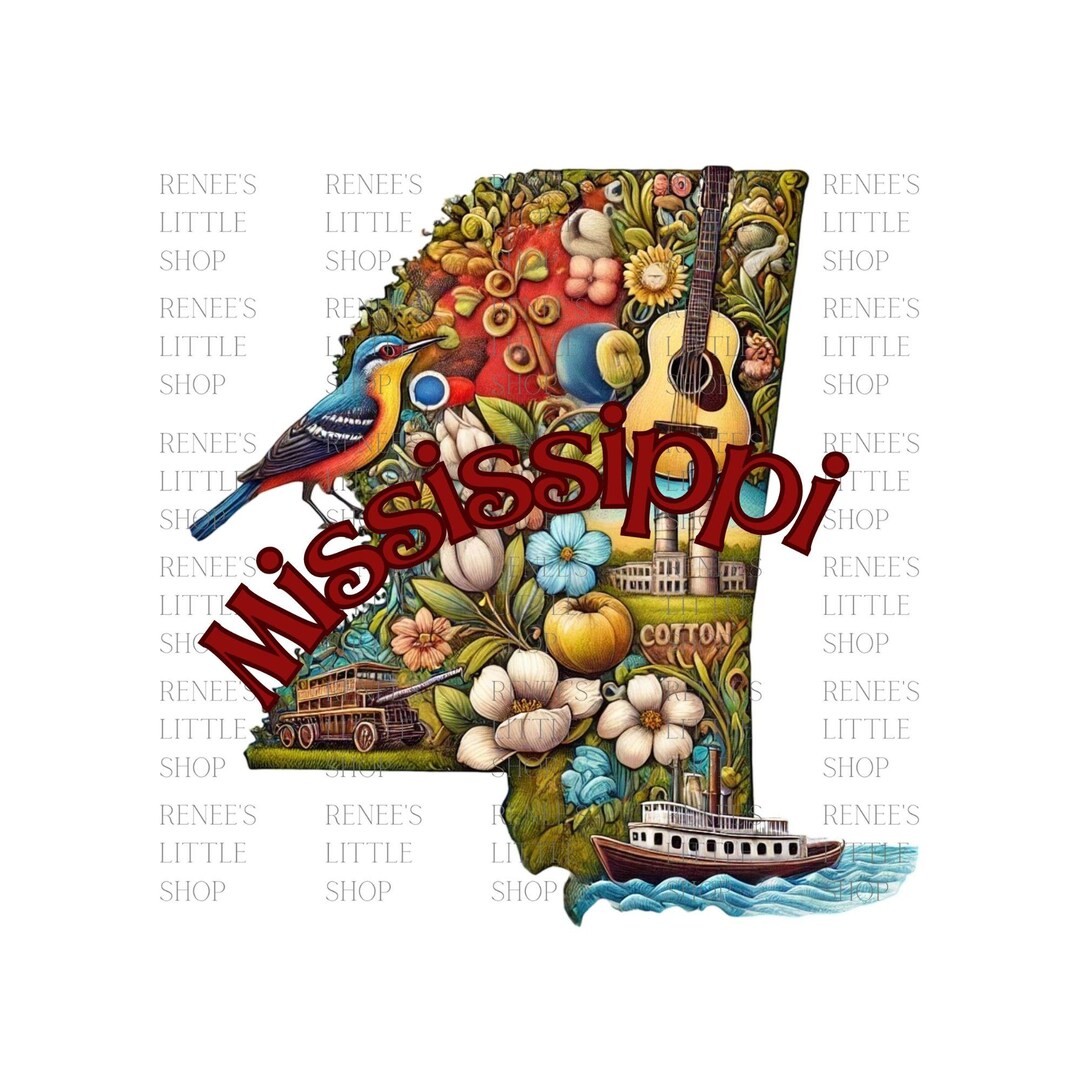 Mississippi State Art PNG - Themed Clip Art (digital Download) - Etsy