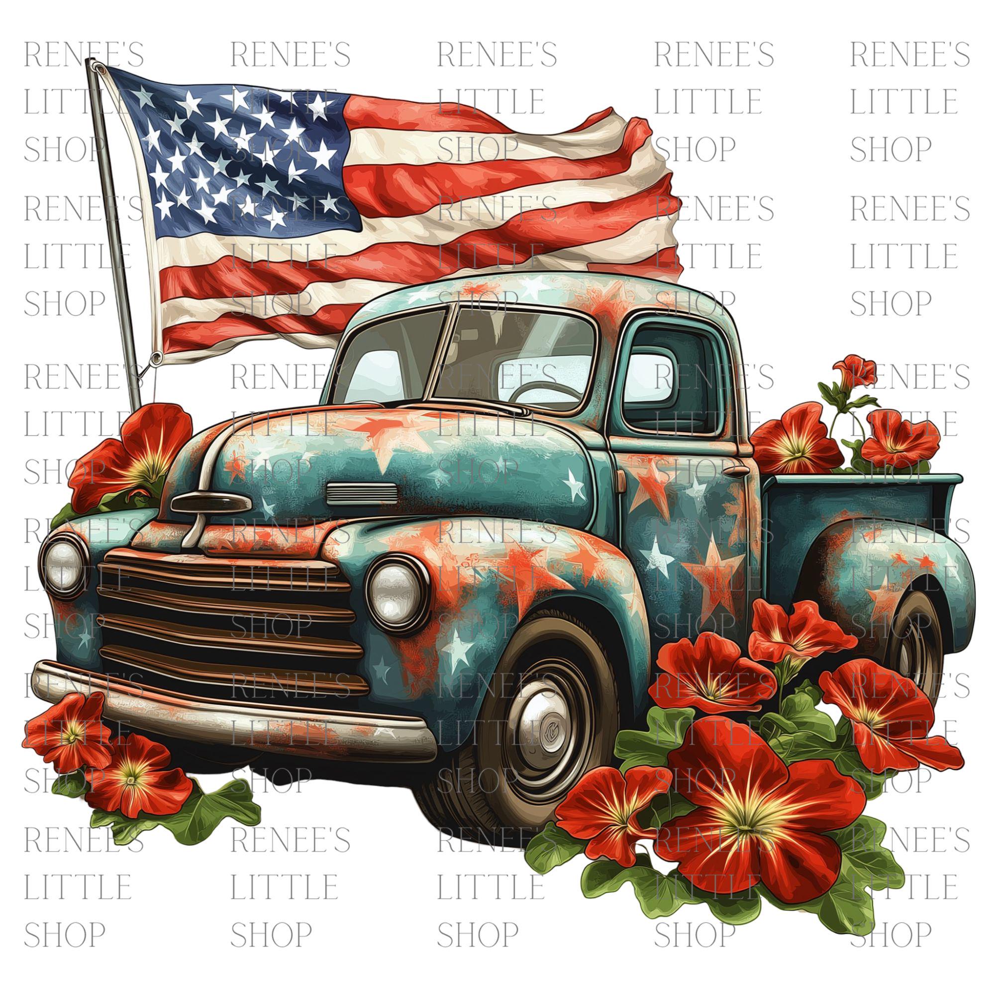 American Flag Patriotic Clip Art Bundle - Independence Day Designs - Etsy