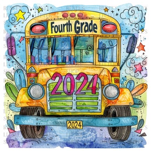 Fourth Grade School Themed PNG Clip Art Digital Download - Etsy Australia